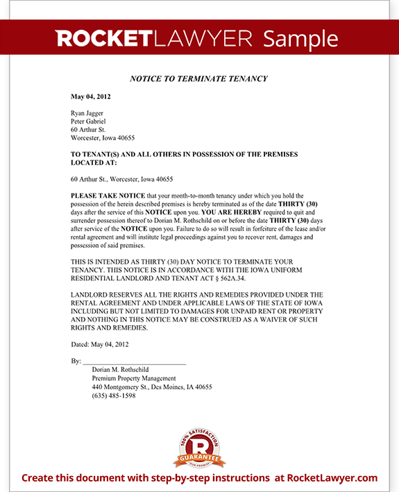 Iowa Eviction Notice Form Iowa Eviction Notice Sample