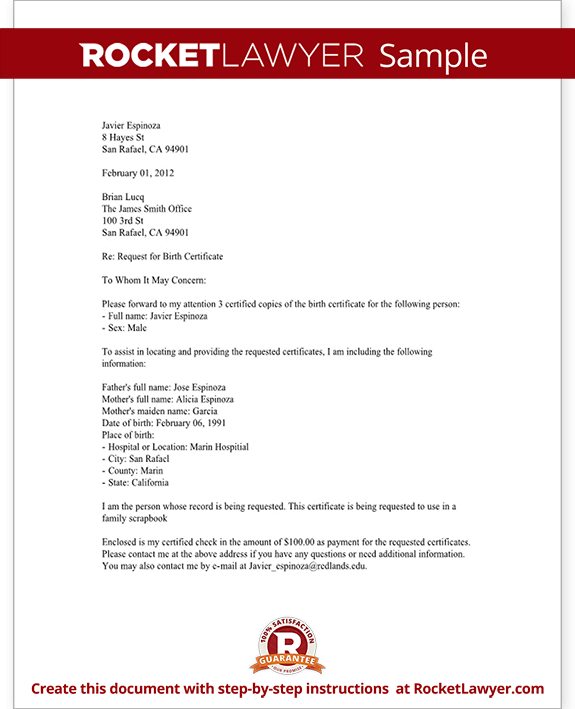 Request Birth Certificate Letter Form How To Request A Birth Certificate Request Birth Certificate Letter Form How To Request A Birth Certificate